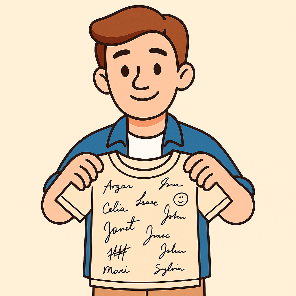 Signature Day Tshirt - Create Memorable Farewell T-Shirts with Group ...